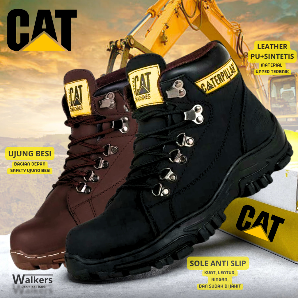 Jual Sepatu Safety Pria Ujung Besi - Sepatu Caterpillar Steel Toe ...