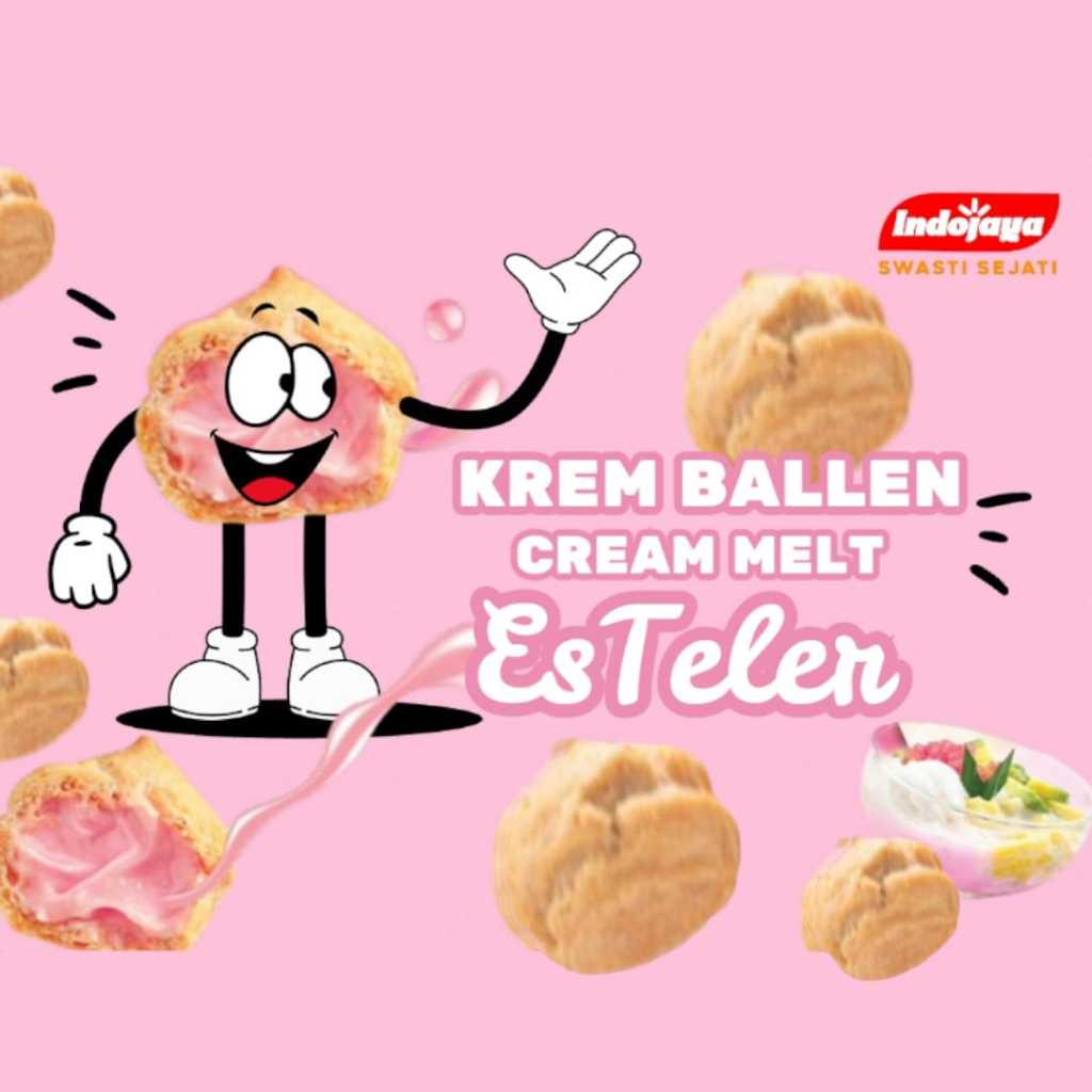 Jual Cemilan Enak - Kue Sus Kering Isi Krim Es Teler Merk Krem Ballen ...