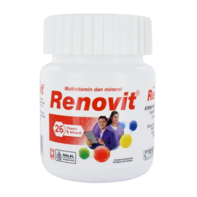 Jual RENOVIT TABLET BOTOL 30 KAPLET - Multivitamin & Mineral | Shopee ...