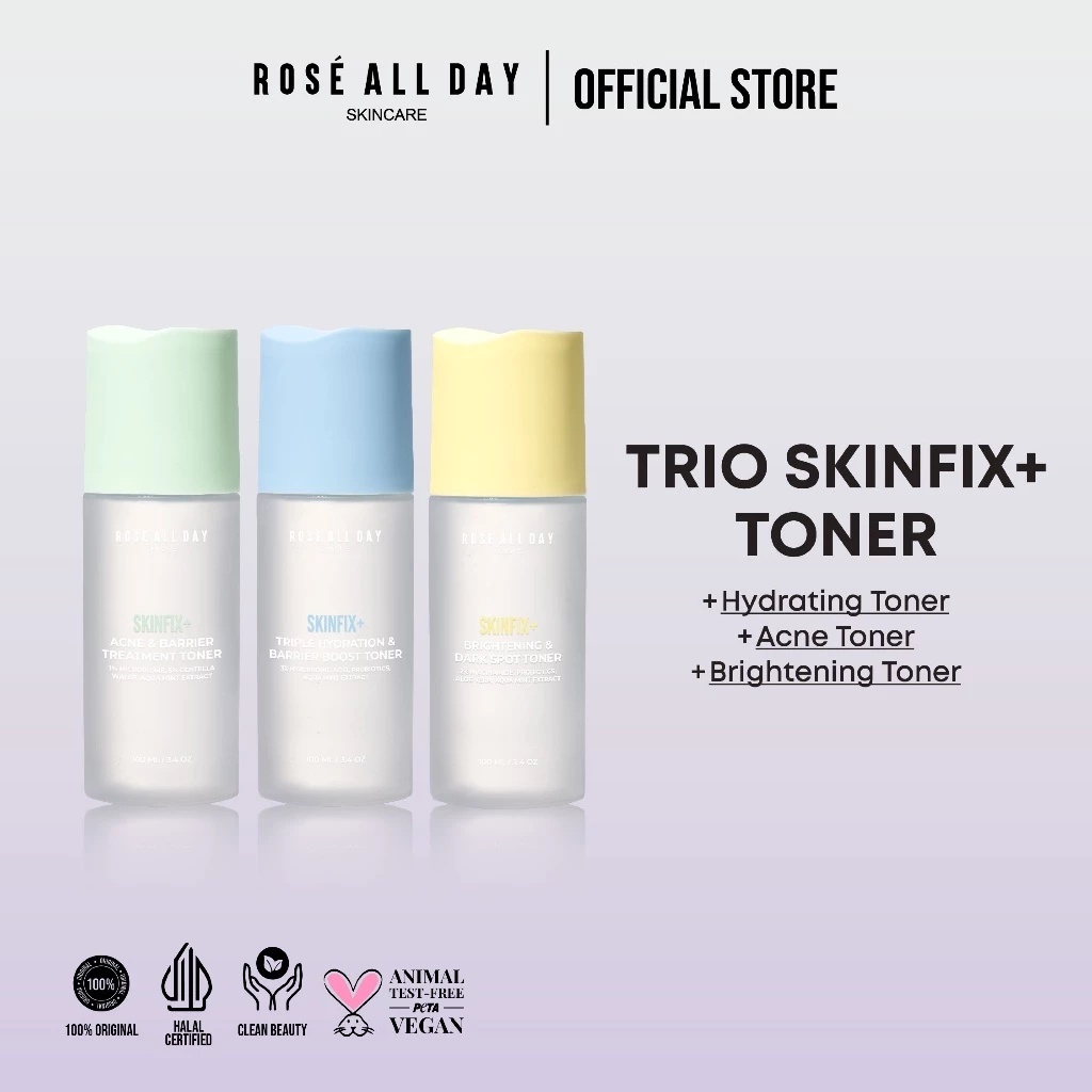 Jual Rosé All Day Toner Trio Set | SKINFIX+ Collection | Shopee Indonesia