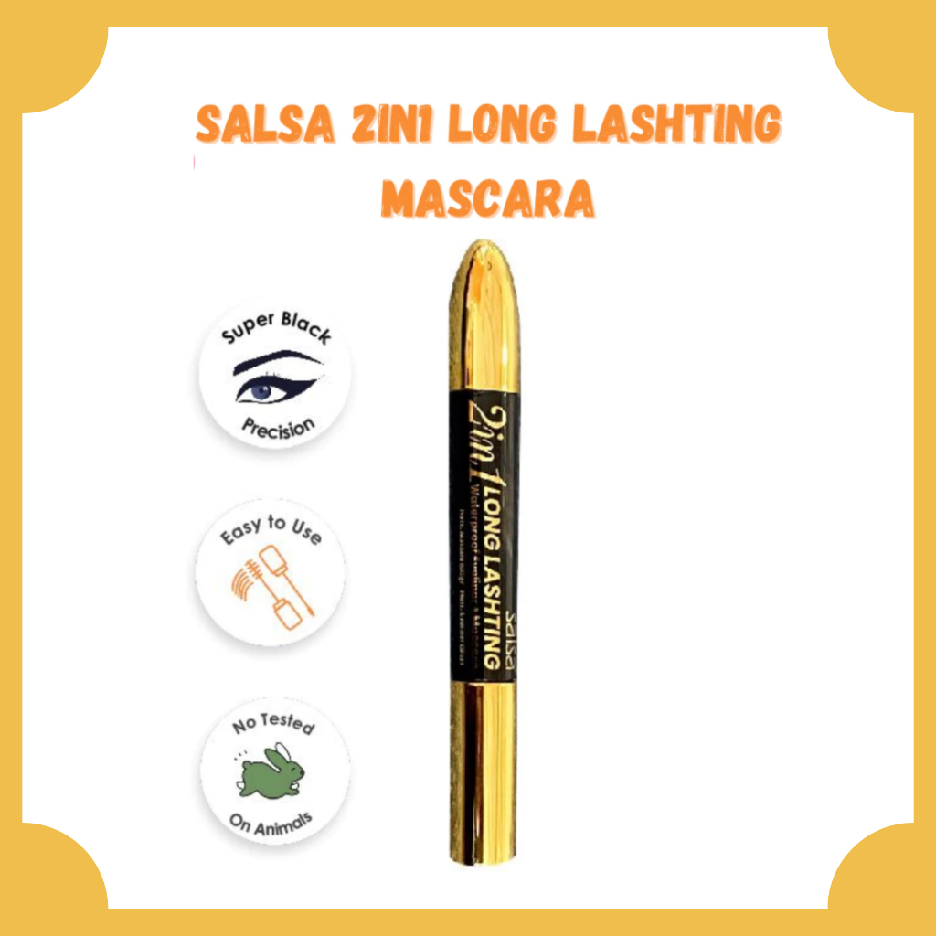 Jual Salsa 2 in 1 Long Lasting Waterproof Mascara & Eyeliner | Shopee ...