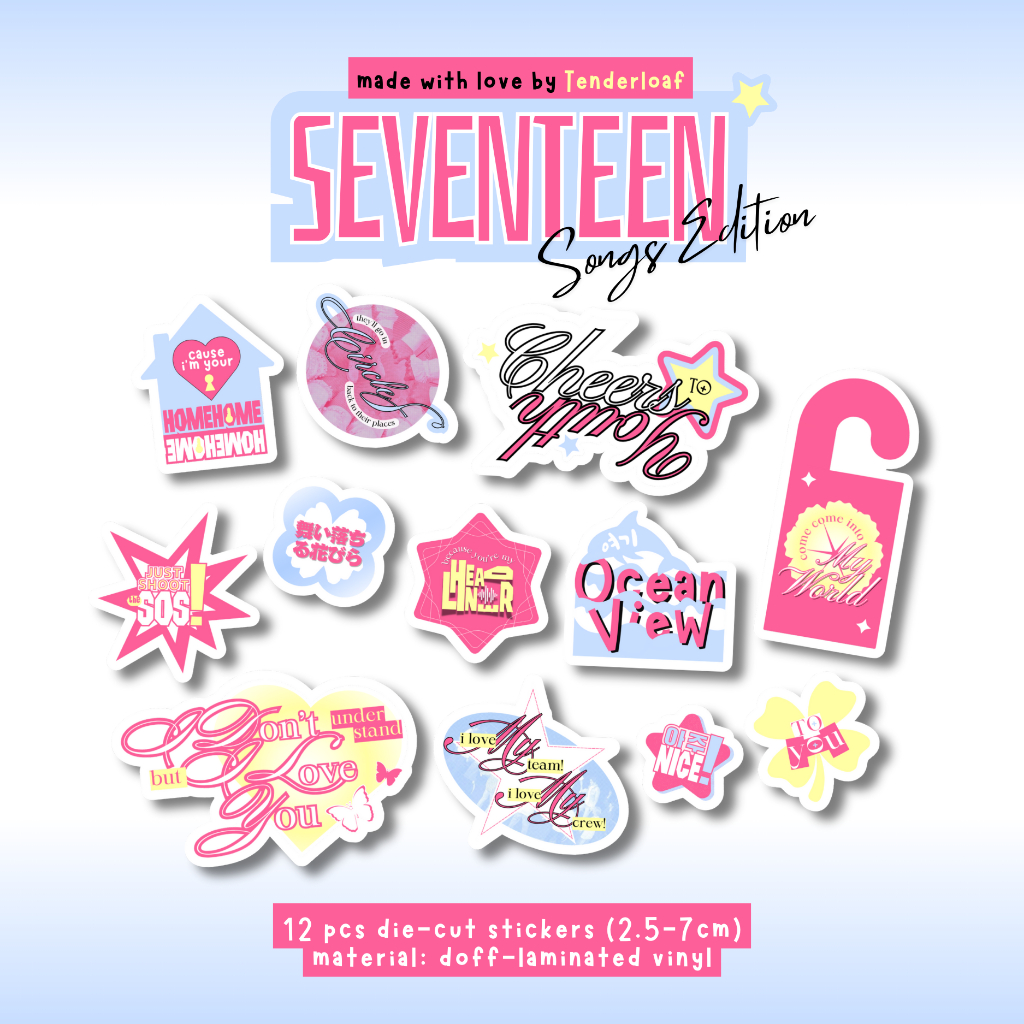 Jual SEVENTEEN STICKER PACK (Die Cut) - SONGS EDITION | Sticker Deco ...