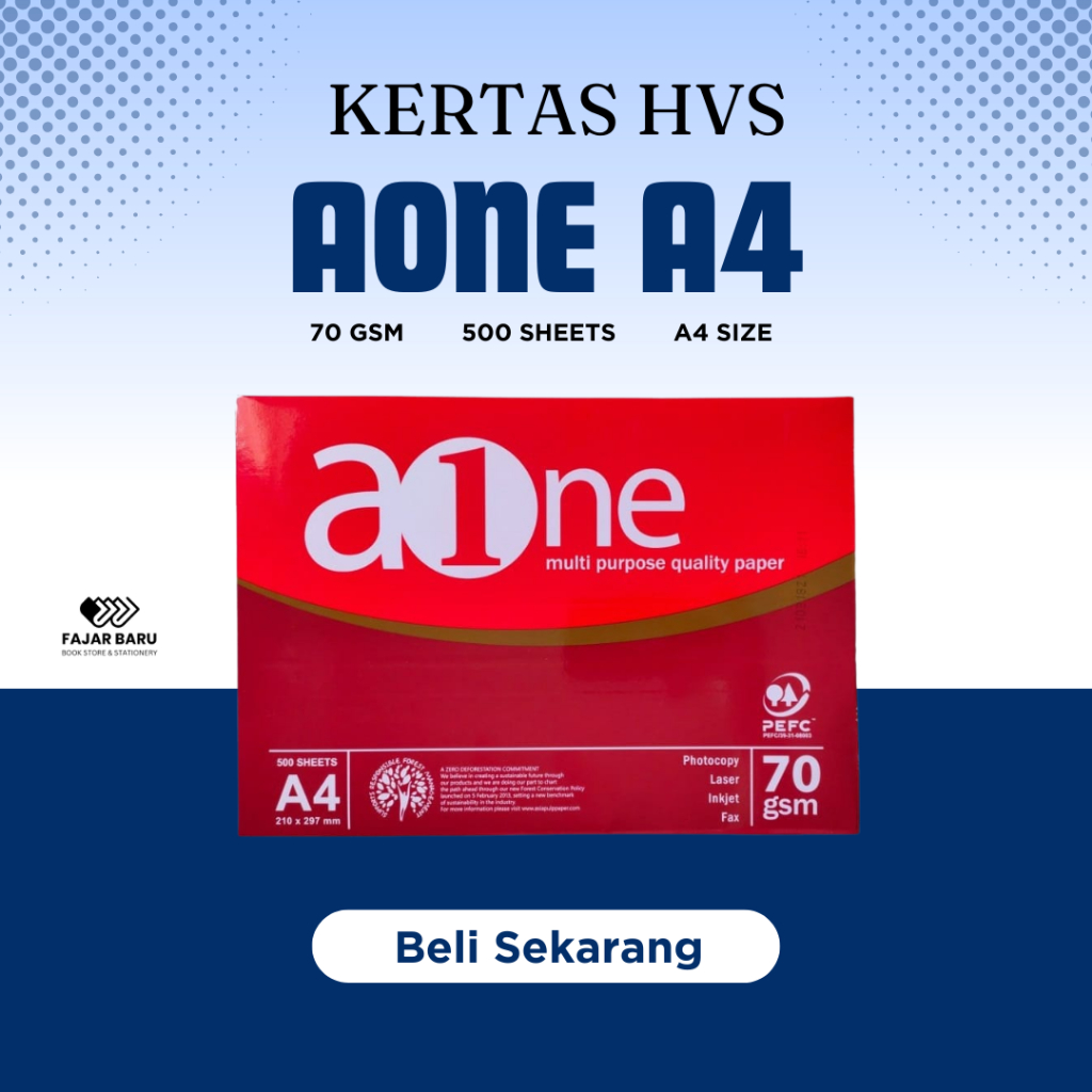 Jual [ RIM ] KERTAS HVS AONE A4 70GSM | Shopee Indonesia