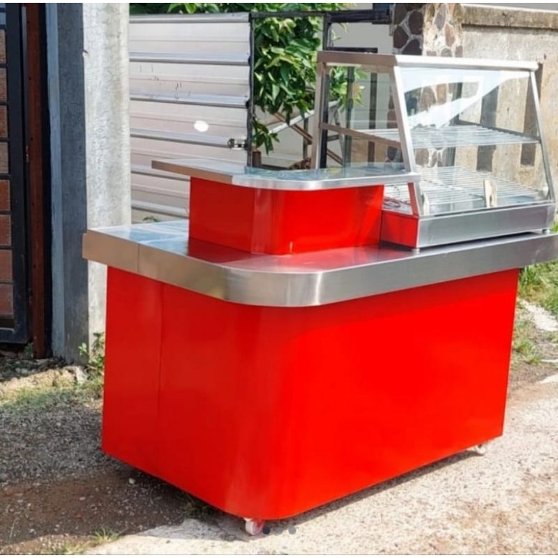 Jual meja booth fried chicken warna ukuran 150cm | Shopee Indonesia