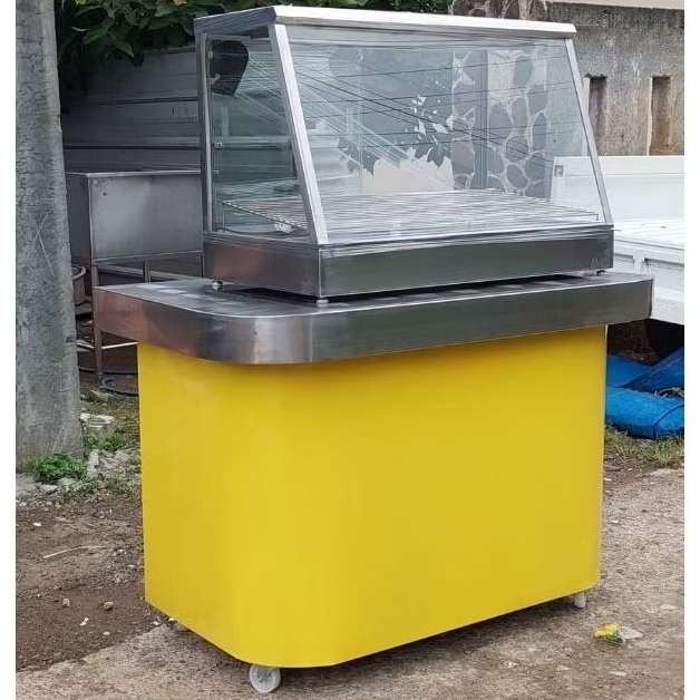 Jual meja booth warmer fried chicken 1 set ukuran 120cm | Shopee Indonesia
