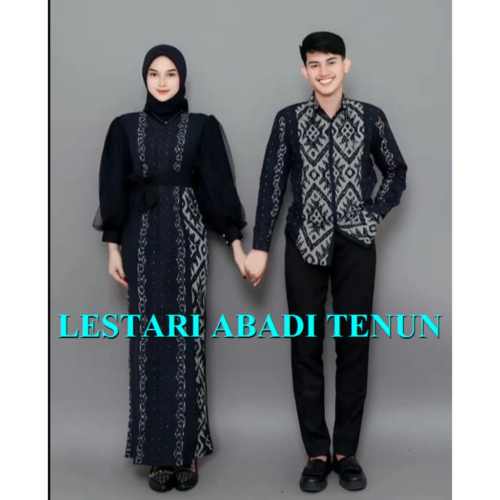 Jual SET BAJU TENUN SARIMBIT, BAJU COUPLE, BAJU TENUN MOTIF KALIMANTAN ...