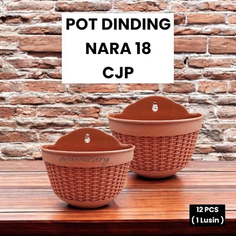 Jual Pot Dinding Nara 18 CJP ( 12 PCS ) Pot Warna Pot Dinding Merah ...