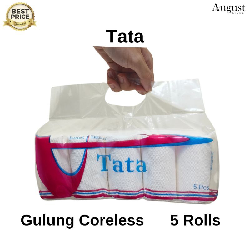 Jual Tisu Tissue Tata Gulung Coreless Isi 5 Rolls / 1 Ply / Tissue ...
