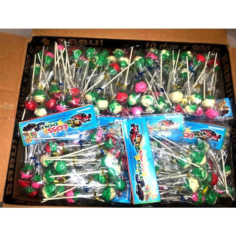 Jual 1 Karton Permen Lolipop karakter mawar isi 1000pcs | Permen enak ...