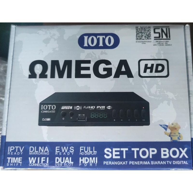 Jual O Set Top Box Tv Digital STB ioto OMEGADV3T2 Kominfo Full HD SNI ginal Set Top Box Untuk TV ...