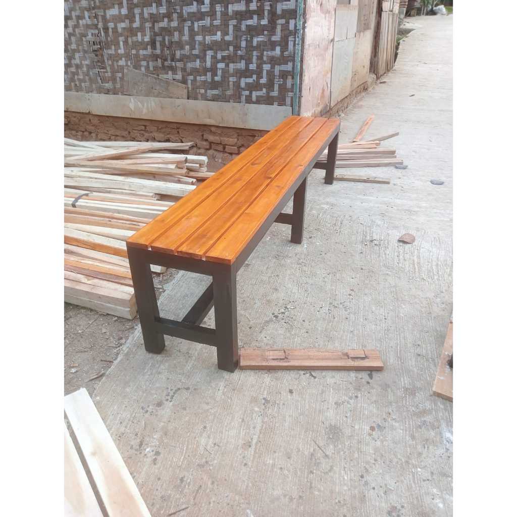 Jual Bangku Panjang Kayu Custom Ukuran dan Warna | Shopee Indonesia