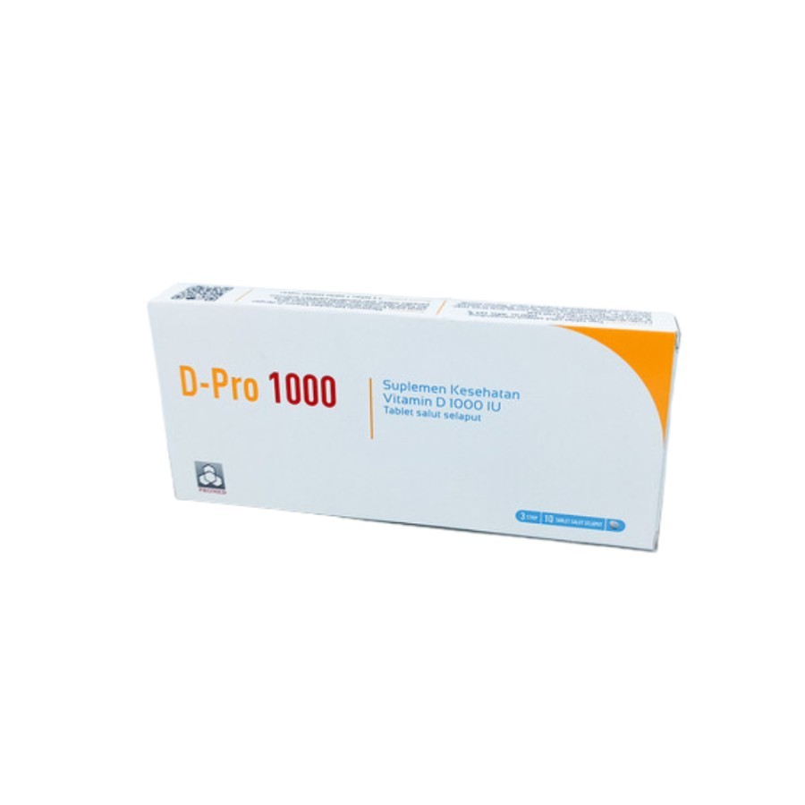 Jual D-PRO D PRO DPRO 1000 IU VITAMIN D3 1000-IU 1 strip MULTIVITAMIN ...