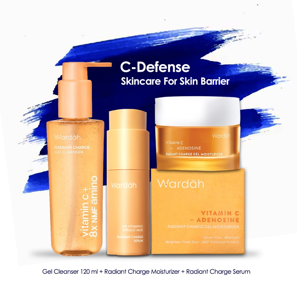 Jual Paket Wardah C-Defense Vitamin C 3 pcs/ 2 pcs (Radiant Charge ...
