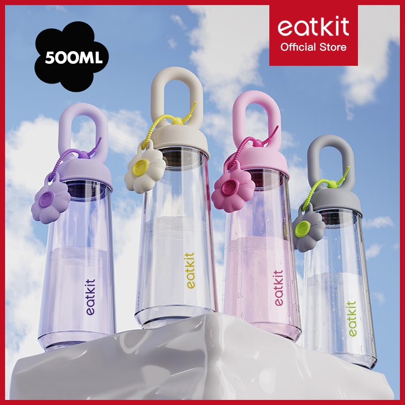 Jual Eatkit Botol Minum Transparan 500ml Tumbler Olahraga Premium Portable BPA Free High quality ...