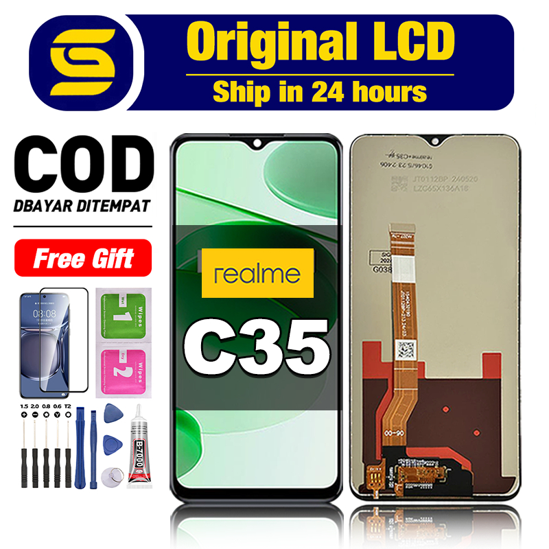 Jual LCD Realme C35 Original Touchscreen asli ori fullset Compatible For Glass Digitizer ...