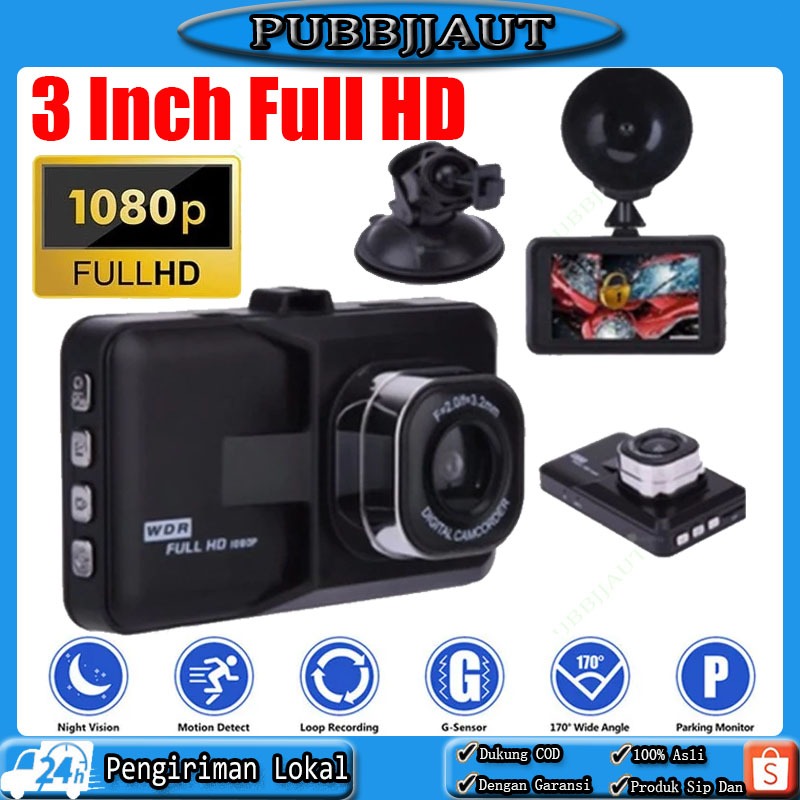 Jual 3 Inci 1080P Kamera Mobil Depan DVR Recorder Full HD Car DVR ...