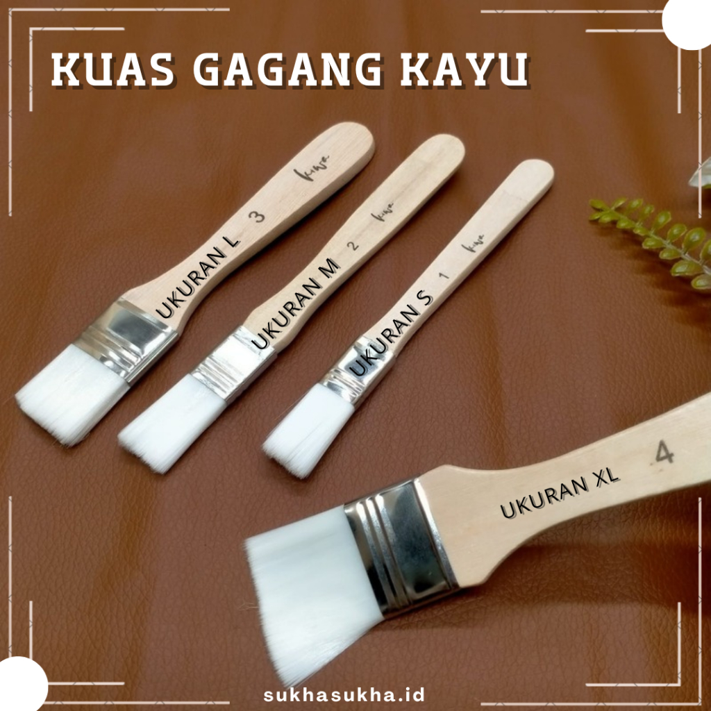 Jual Kuas Kue Kuas Roti Kuas Loyang Gagang Kayu Kuas Putih | Wood Brush ...