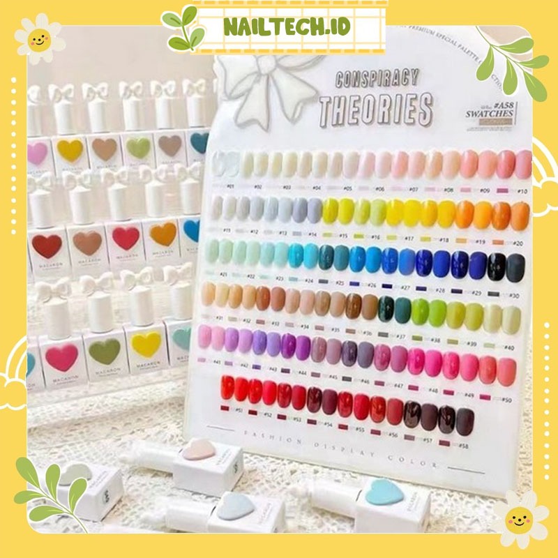 Jual Sansu Macaron 58 Color Warna UV Gel Nail Set / Kutek Gel 15ml ...