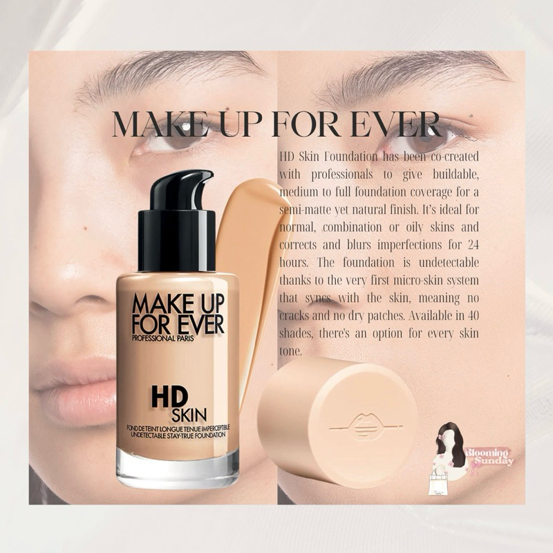 Jual MAKE UP FOR EVER HD Skin Foundation • 30ml | Shopee Indonesia
