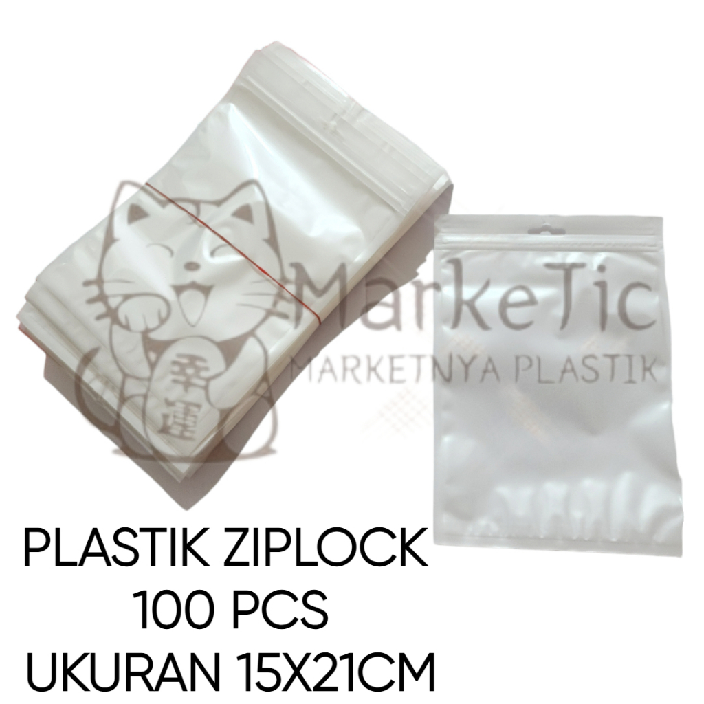 Jual Plastik Ziplock 100pcs 15x21 cm / Plastik Aksesoris / Plastik Klip Putih / Plastik ...
