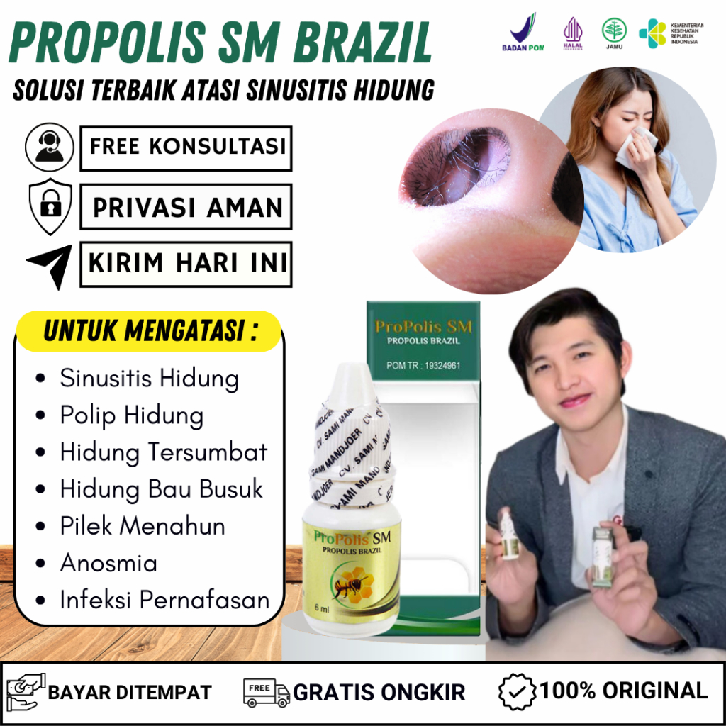 Jual Obat Sinusitis Pilek Menahun Polip Hidung Rhinitis Alergi , Anosmia Hidung Tersumbat Bau ...