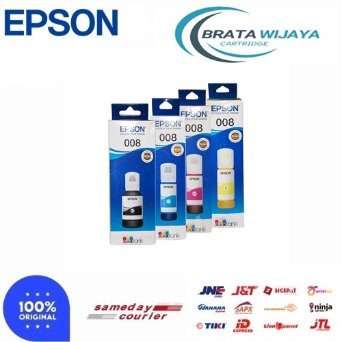 Jual Tinta epson 008 Black-Cyan-Magenta-Yellow ORIGINAL 100% - 1 set ...