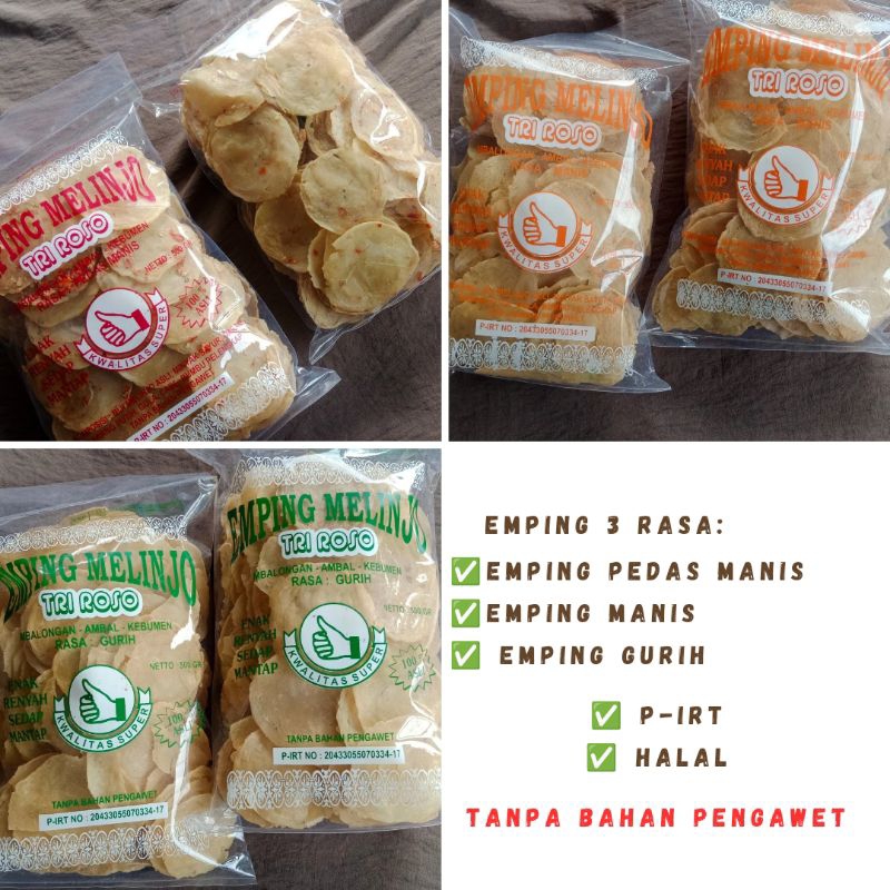 Jual [500 GRAM] EMPING RASA PEDAS MANIS, EMPING MANIS, DAN EMPING GURIH ...
