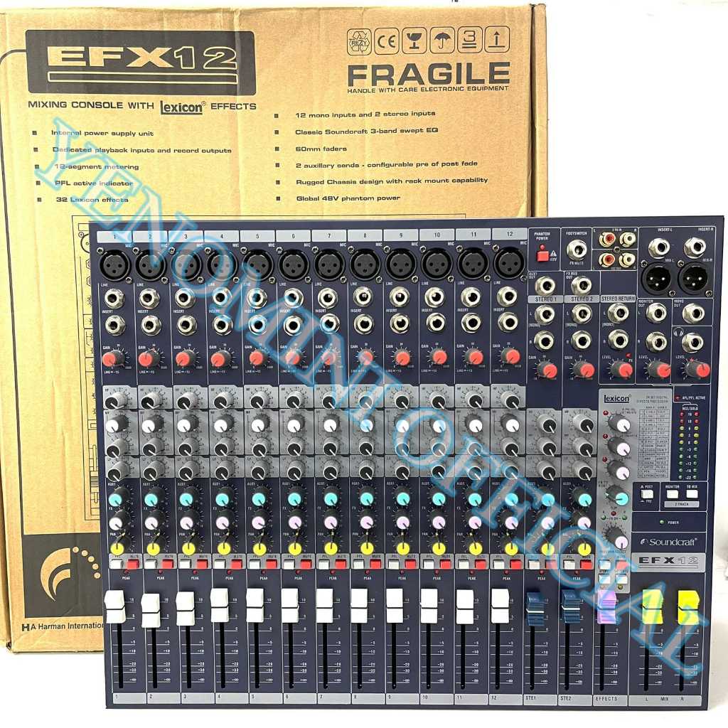 Jual Mixer Audio Soundcraft EFX - 12 12Channel Lexicon Effects Mixer ...