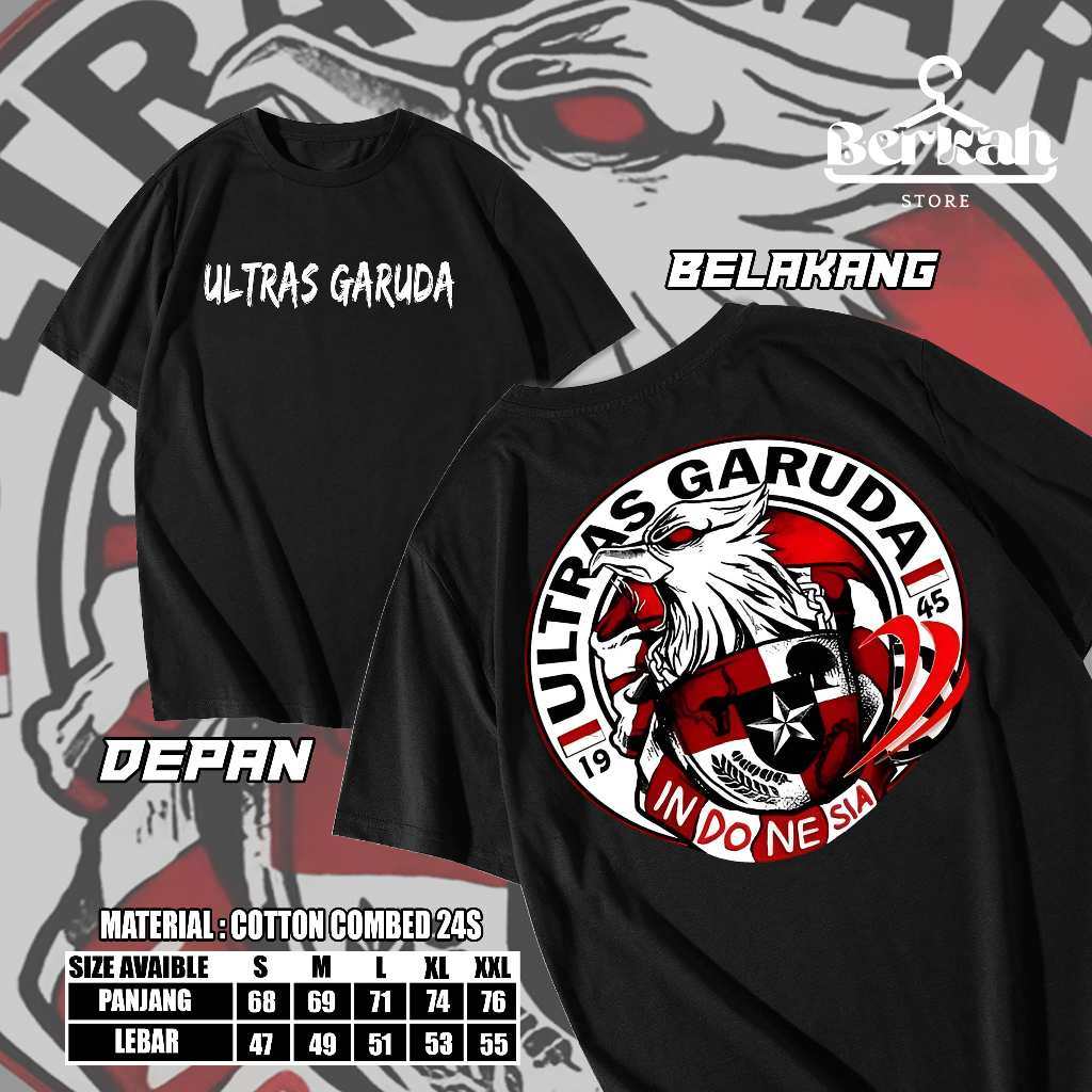 Jual KAOS ULTRAS GARUDA PRINT BAJU TSHIRT BOLA FANS SUPPORTER INDONESIA ...
