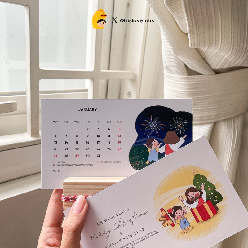 Jual 2025 Christian Calender with Bible Verse (Inijinnn x Hislovetous ...