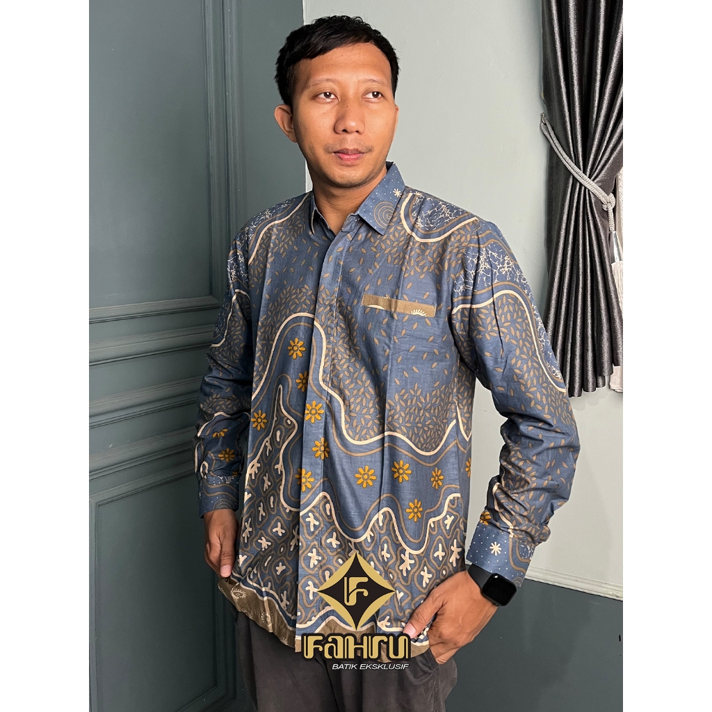 Jual Kemeja Batik Pria Biru Eksklusif - Motif Biru Beraneka Ragam ...