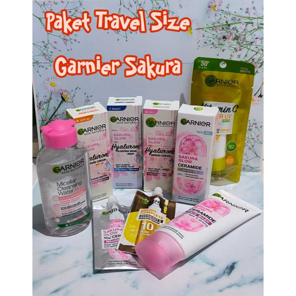 Jual Paket Lengkap Pilih Variasi Garnier Sakura Glow Travel Size Day ...