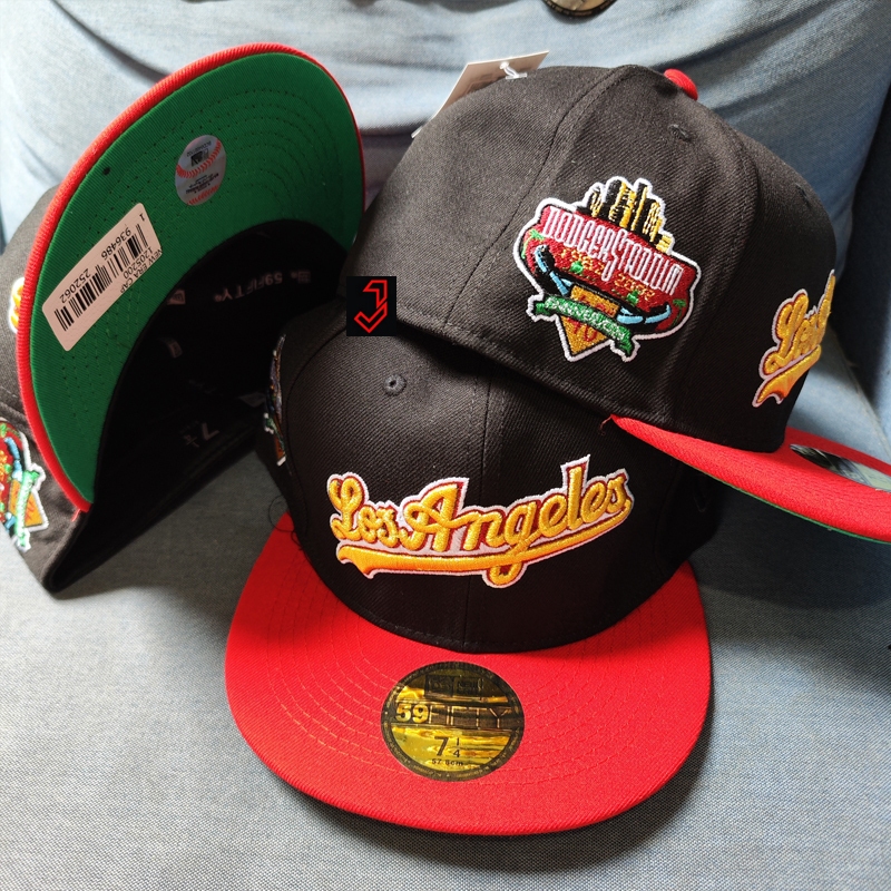 Jual Topi LA Doodgers Black Red Fitted Builtup | Shopee Indonesia