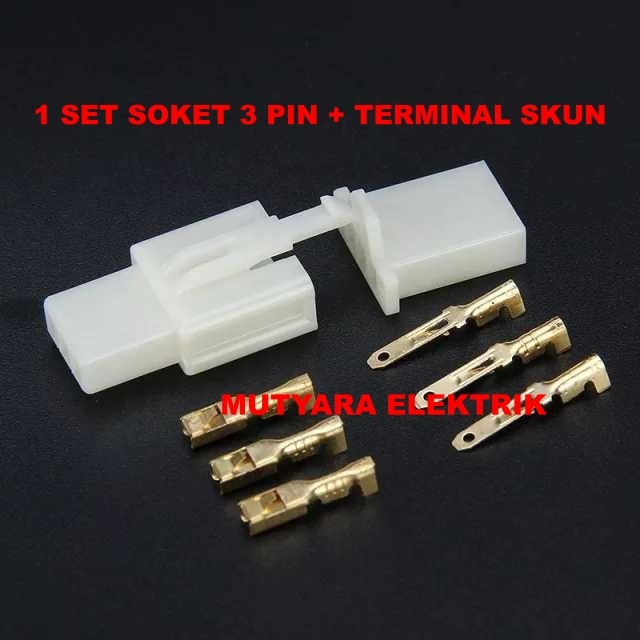 Jual Socket kabel 3 pin kecil soket kabel 3 pin kecil/ Socket soket ...