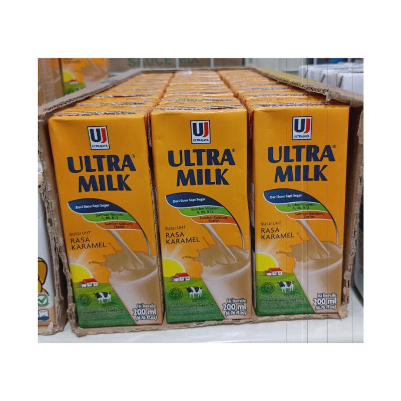 Jual ULTRA MILK RASA KARAMEL 200ML ISI 24 PCS | Shopee Indonesia