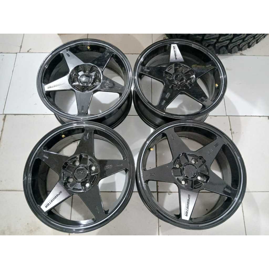 Jual VELG MOBIL RACING BEKAS HSR SPEEDSTER RING 16 LEBAR 7 LUBANG PCD 4X100 BLACK CLAASIC SEKEN ...