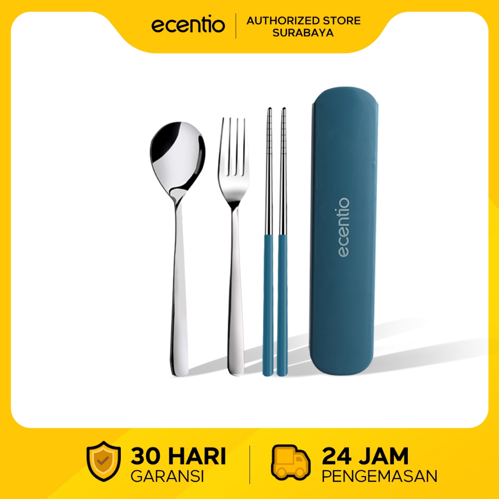 Jual [ecentio surabaya] Alat makan 3Pcs Stainless Steel Set Sendok ...