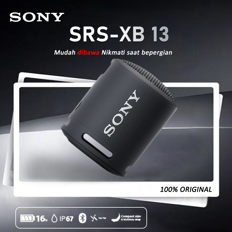 Jual [100%ORI] Sony SRS-XB13 Portable Wireless Speaker Bluetooth Extra ...