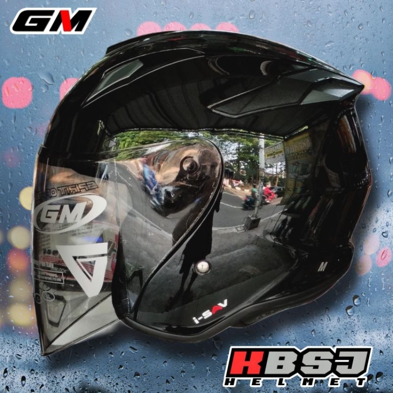 Jual HELM HALF FACE TERBARU GM KING FIGHTER / Helm Setengah Wajah SNI ...