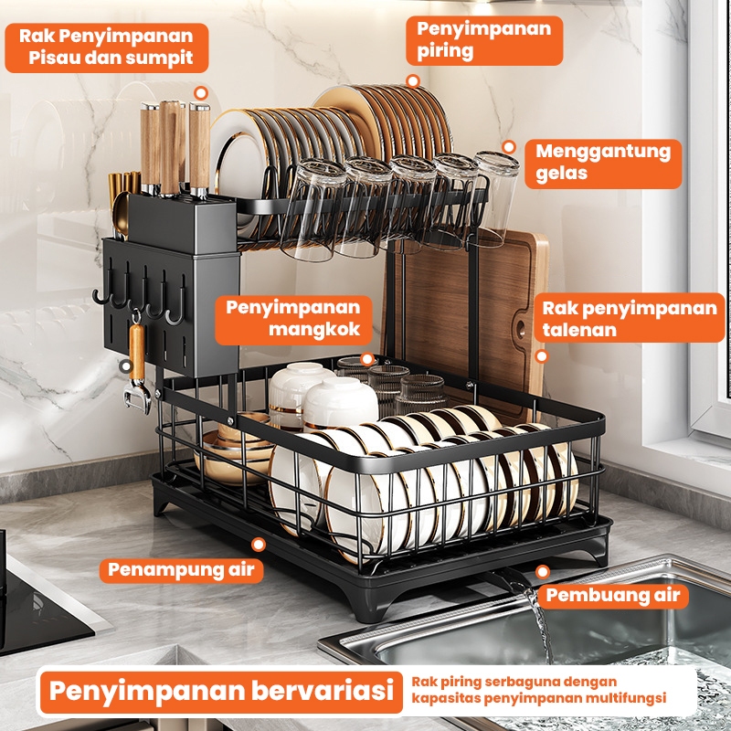 Jual Dreamhome Rak Piring Stainless - Rak Piring Minimalis/Rak Cuci ...