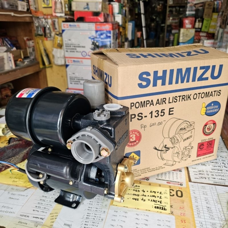 Jual SHIMIZU POMPA AIR OTOMATIS PS 135 E BIT PENDORONG AIR AUTO PS-135E PS135E PS135 HISAP 9M ...