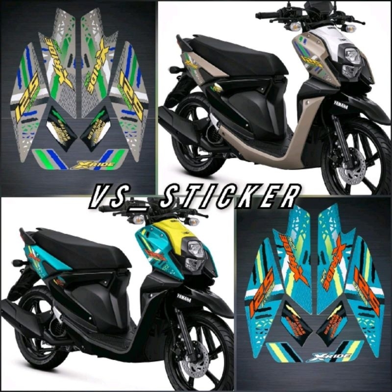 Jual STRIPING STICKER LIST BODY MOTOR YAMAHA X RIDE NEW 2023 2024 BIRU ...