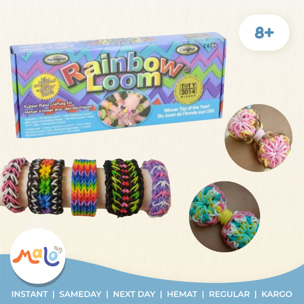 Jual MALOTOYS - Rainbow Loom Diy Set Bracelet Karet Gelang Kreativitas ...