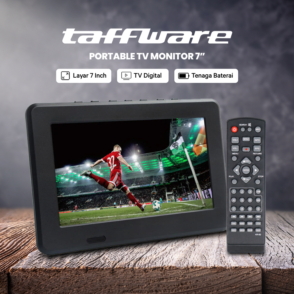 Jual TV Portable Monitor Digital 7 Inch DVB-T2 Rechargeable | Shopee ...