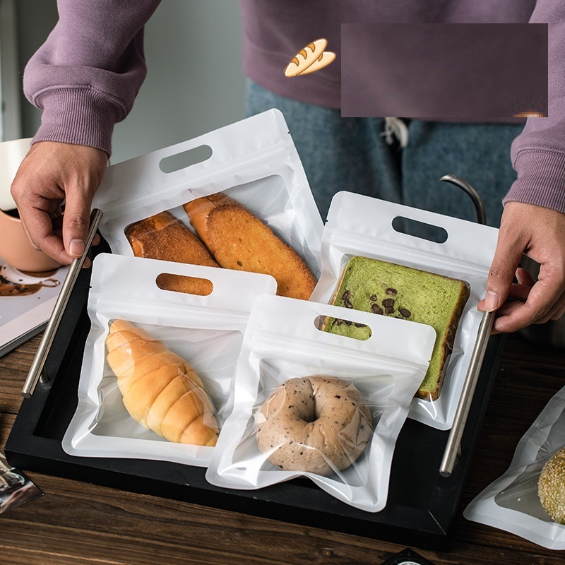 Jual Plastik Roti Zipper Kemasan Toast Bag Kantong Kertas Kue Roti ...