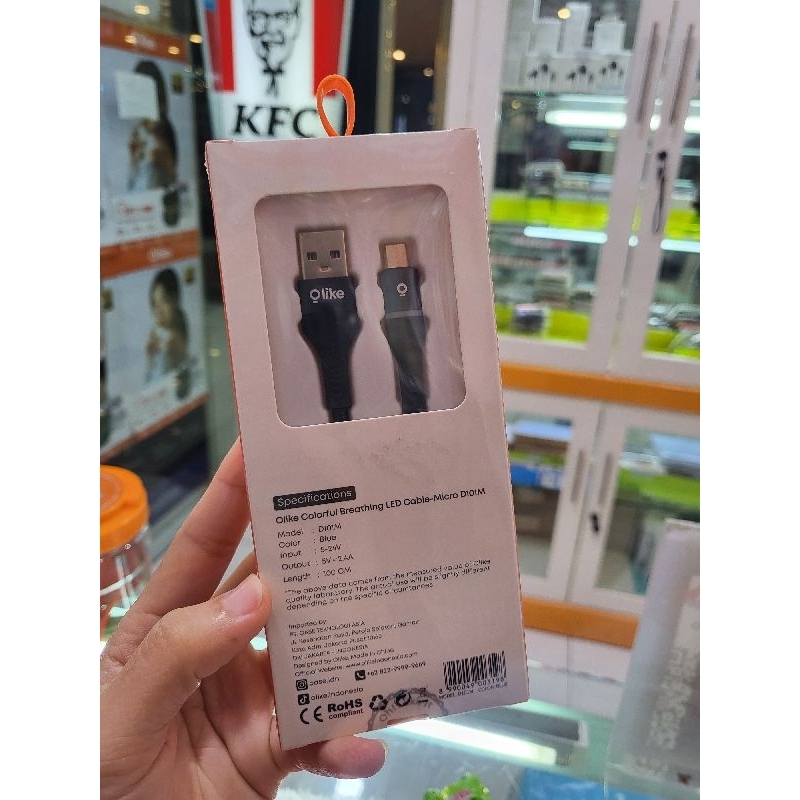 Jual Kabel data olike micro 1 meter led fast charging | Shopee Indonesia