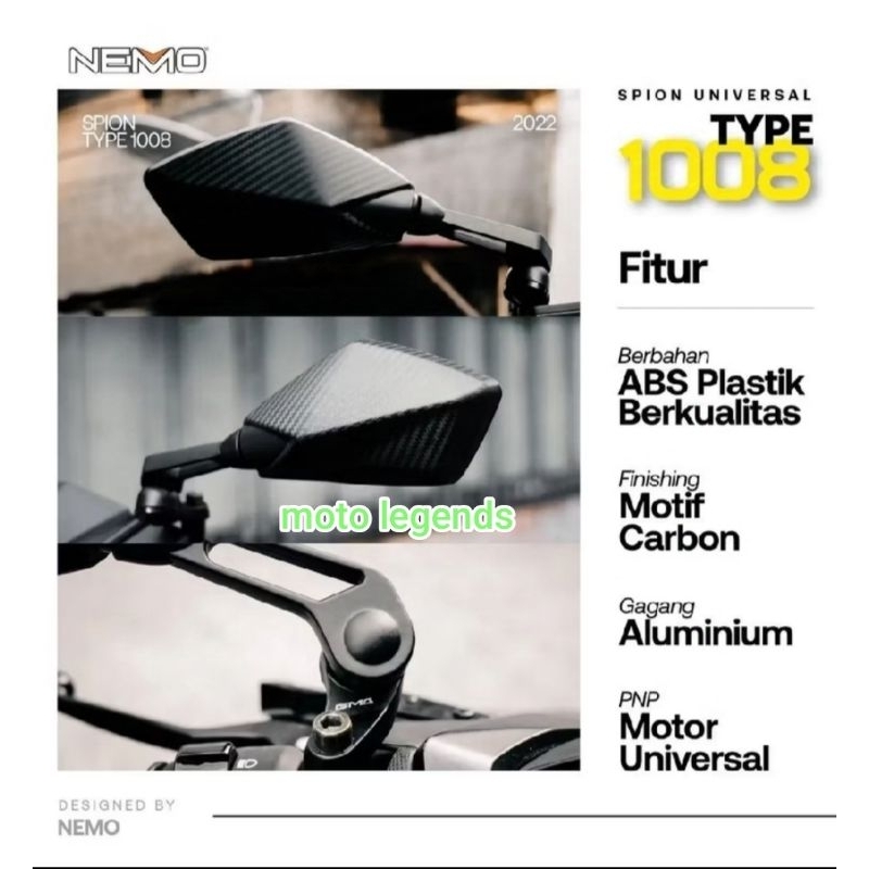 Jual Spion PCX 160 2025 Spion Nemo Motif Carbon New PCX 160 2025 ...