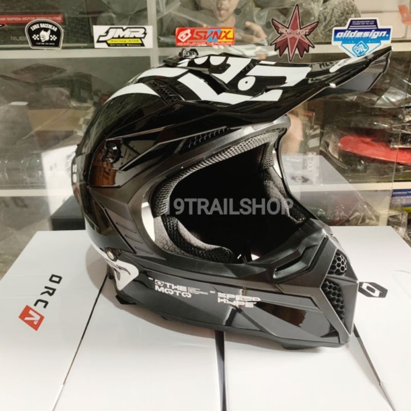 Jual HELM CROSS ORCA THETA SERIES DAN BLACK OUT SERIES | Shopee Indonesia