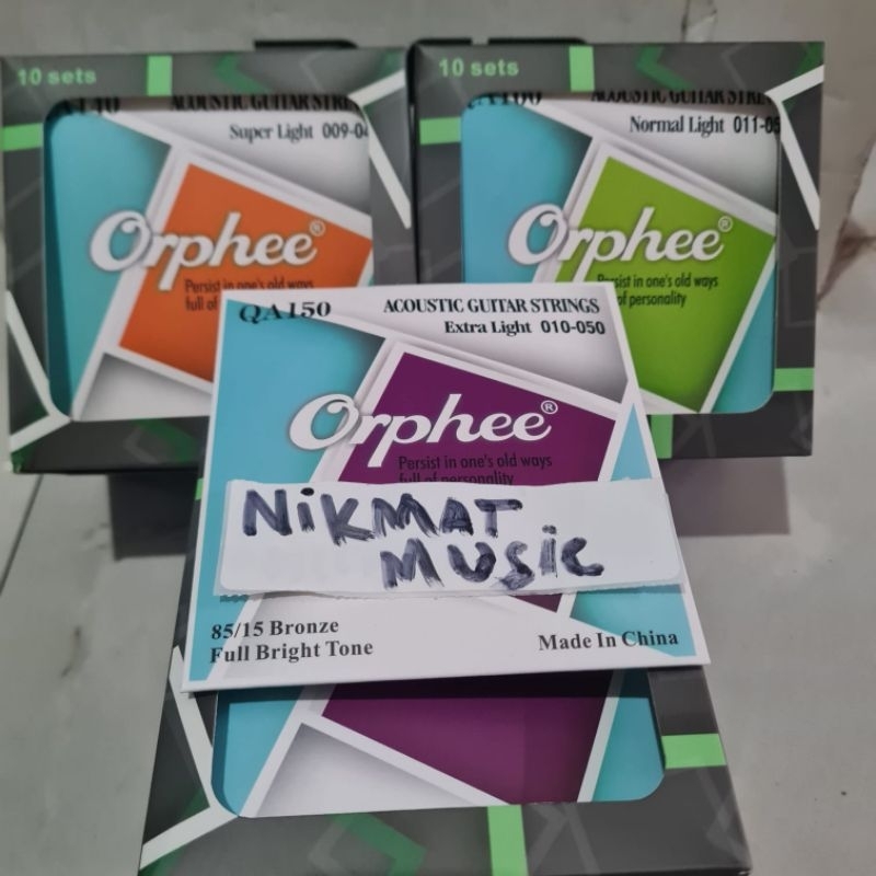 Jual senar gitar akustik string ORIGINAL orphee TYPE (QA) | Shopee ...