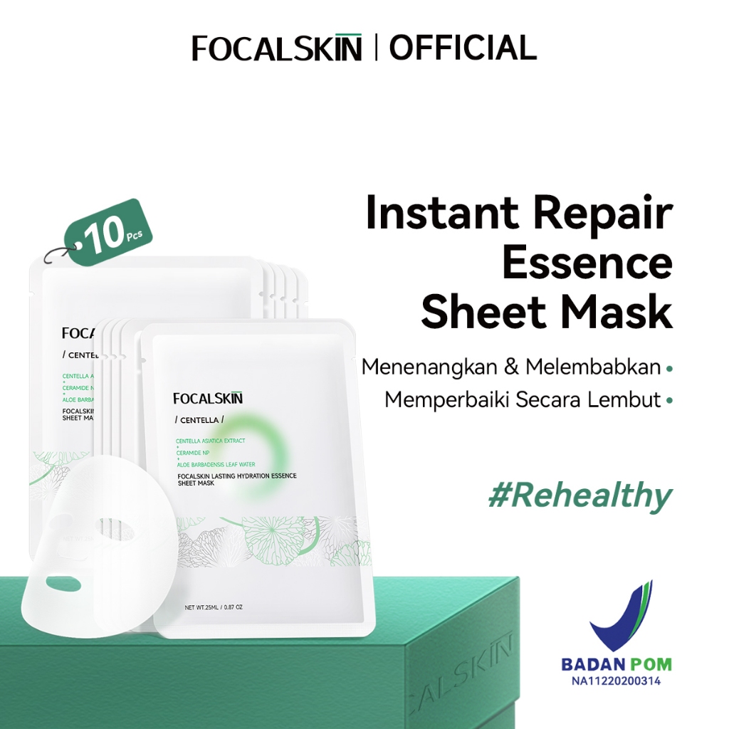Jual FOCALSKIN Instant Repair Mask Masker Wajah Lembaran Sheet Mask ...